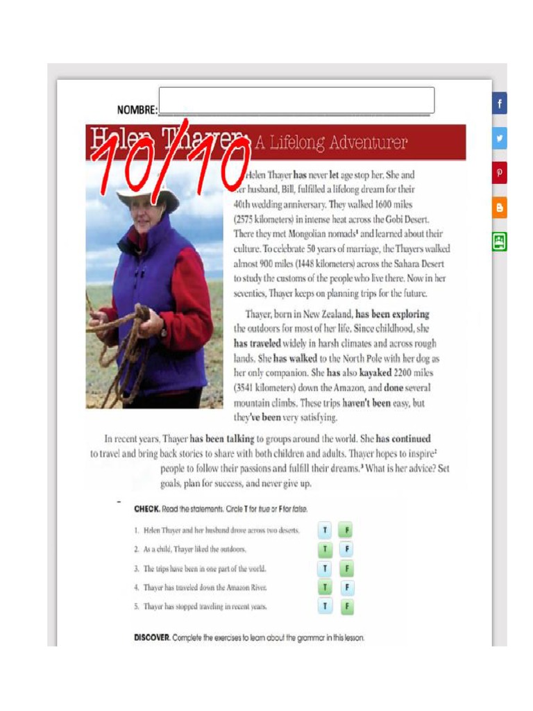 Reading Ingles 7 | PDF