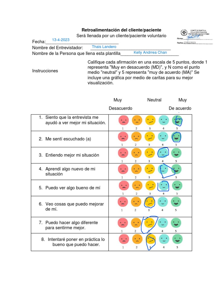 Retroalimentación Del Cliente Caritas | PDF