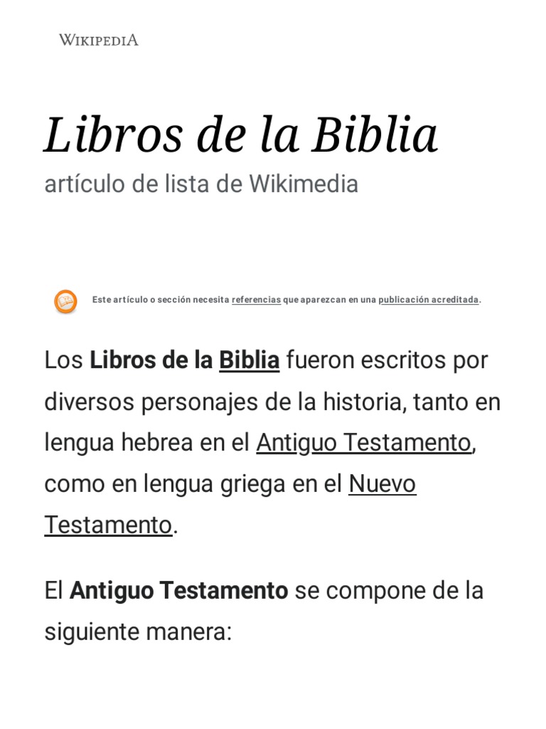 Libros de La Biblia PDF | PDF | Biblia | Tanakh