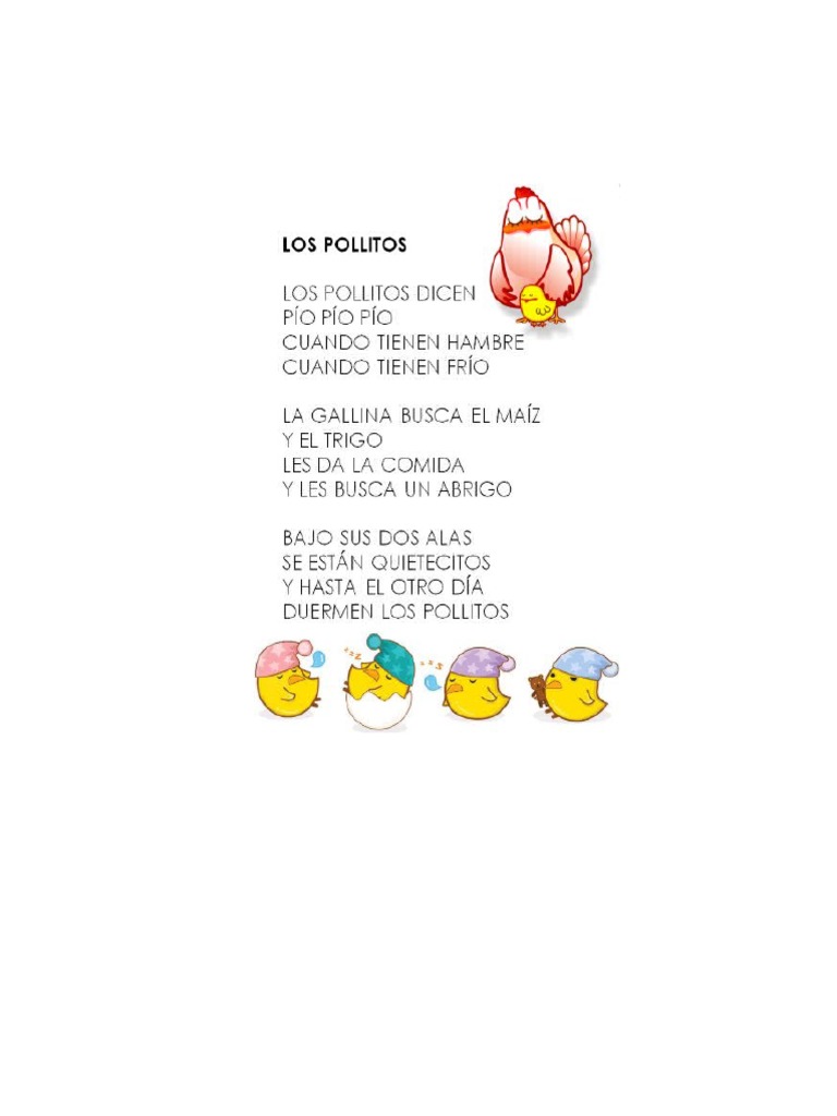 Los Pollitos Dicen | PDF | Poesía