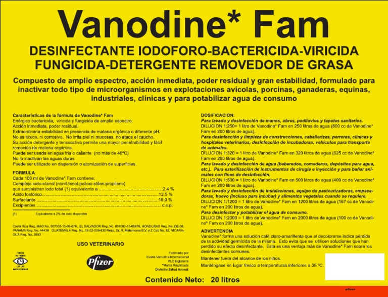 Vanodine Fam - Etiqueta1 PDF | PDF