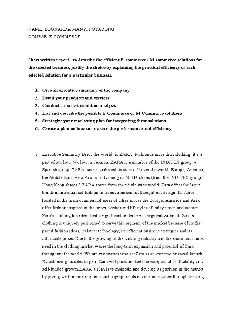 e-commerce assignment 1.odt | PDF