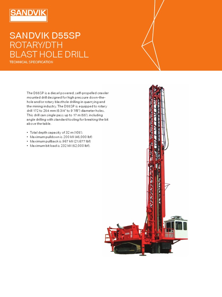 Sandvik d55sp Specification Sheet English | PDF | Pipe (Fluid ...
