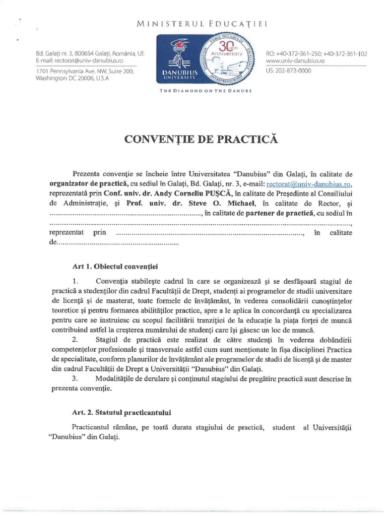 Conventie practica tip word | PDF