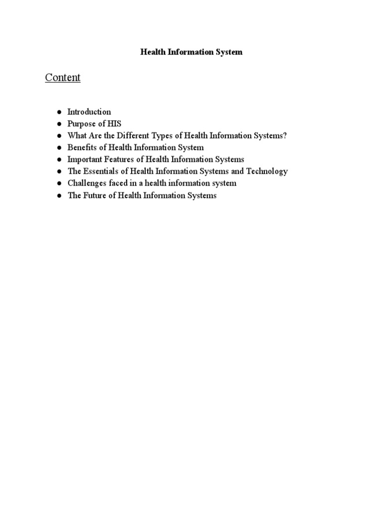 Health Information Systems Guide | PDF | Health Informatics | Health Care