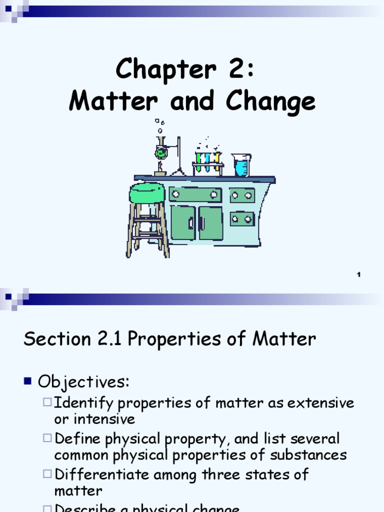 Ch.2 Matter and Change Power Point | PDF | Mixture | Chemical Substances