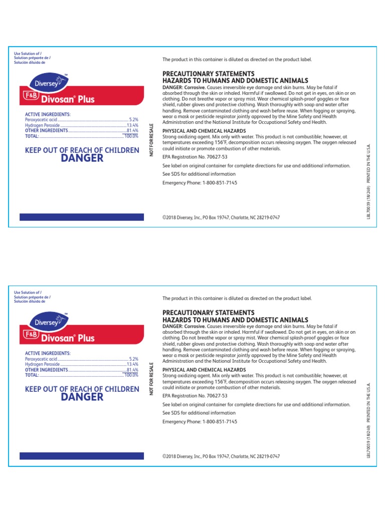 LBL70039_DivosanPlus-AMv2HiRes_3177186 | PDF | Personal Protective ...