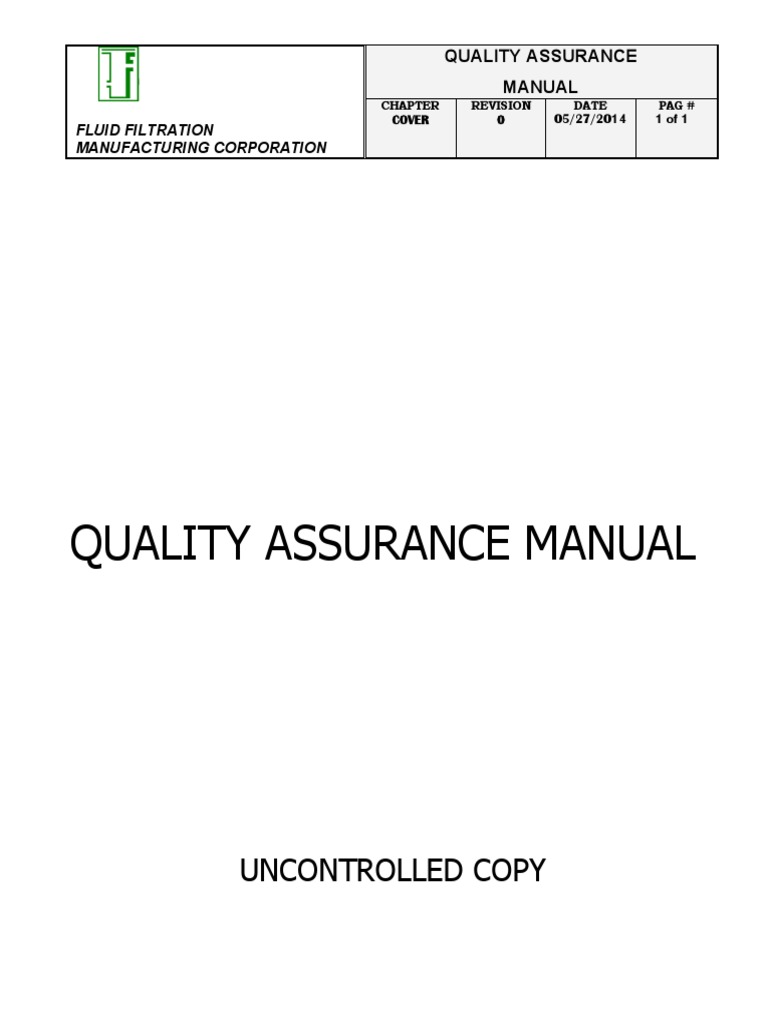 FFM QA Manual | PDF | Quality Assurance | Verification And Validation