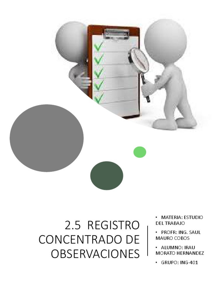 2.5 Registro Concentrado de Observaciones | PDF