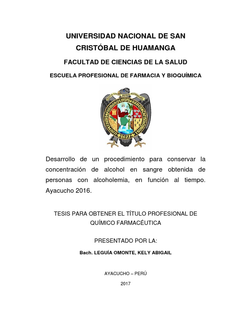 Conservación de Alcohol en Sangre: Estudio 2016 | PDF | Ultravioleta ...