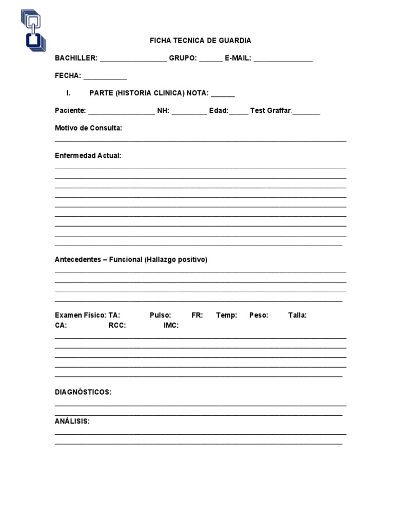 Formato SOAP para Historia Clínica | PDF | Diagnostico medico ...