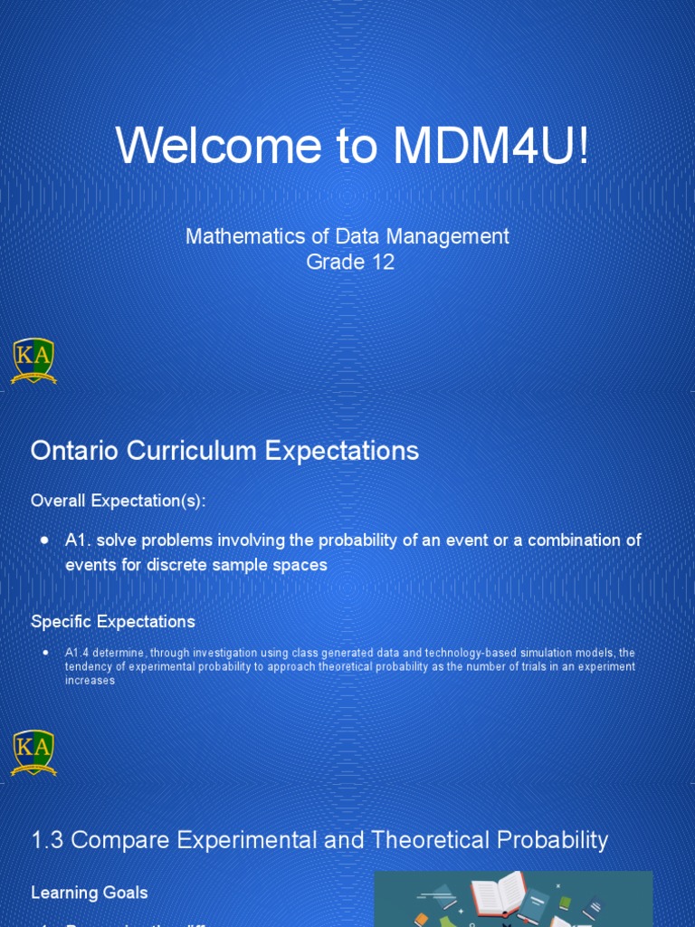 1.3 Compare Experimental and Theoretical Probability | PDF | Theory ...