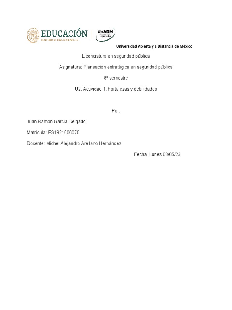 Pes U2 A1 Jugd | PDF