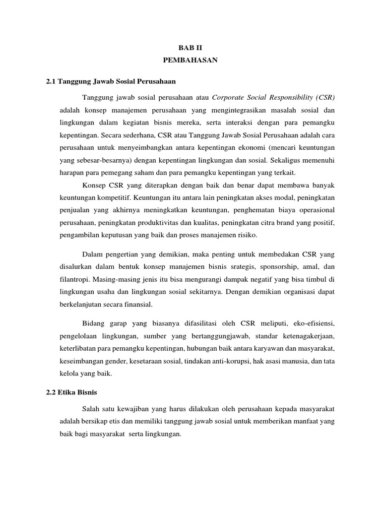 CSR - Konsep Dan Teori | PDF