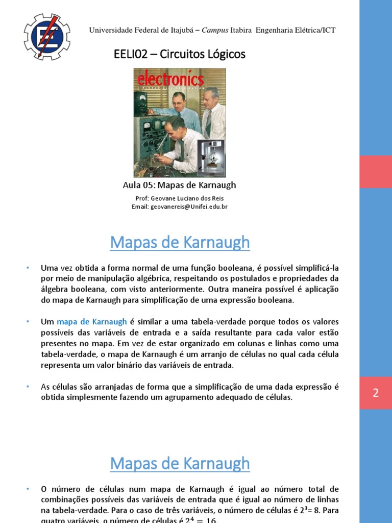 Mapas de Karnaugh em Circuitos Lógicos | PDF | Matemática | Álgebra