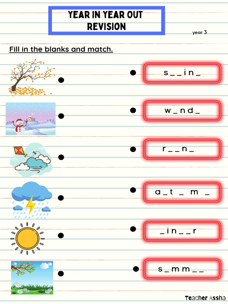 Revision Year in Year Out Year 3 | PDF