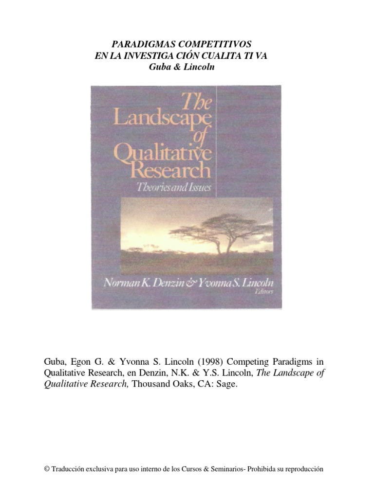Guba y Lincoln | PDF | Teoría | Paradigma