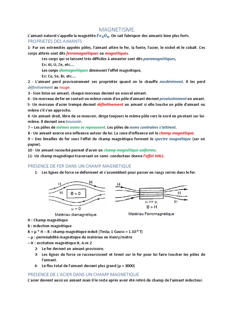 Magnetisme PDF | PDF