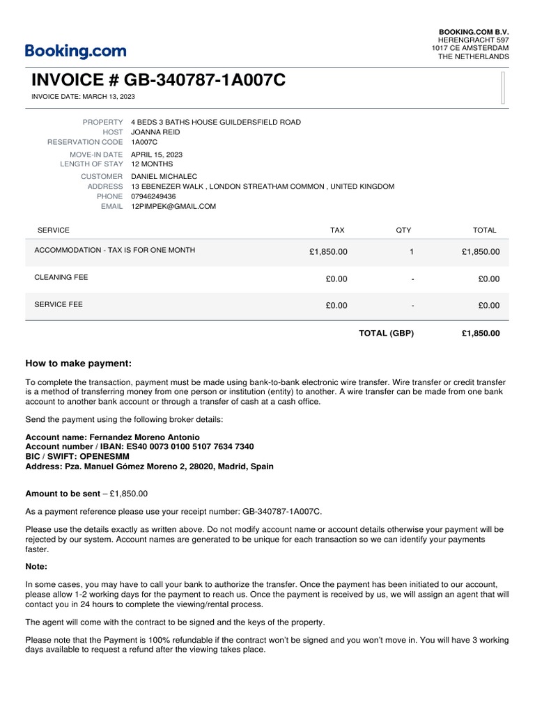 Invoice PDF | PDF | Wire Transfer | Banking
