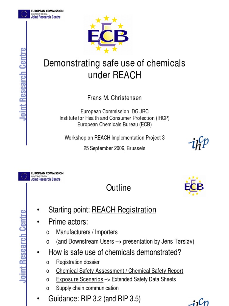 Safe Chemical Use Under REACH Guidelines | PDF | Risk | Chemistry
