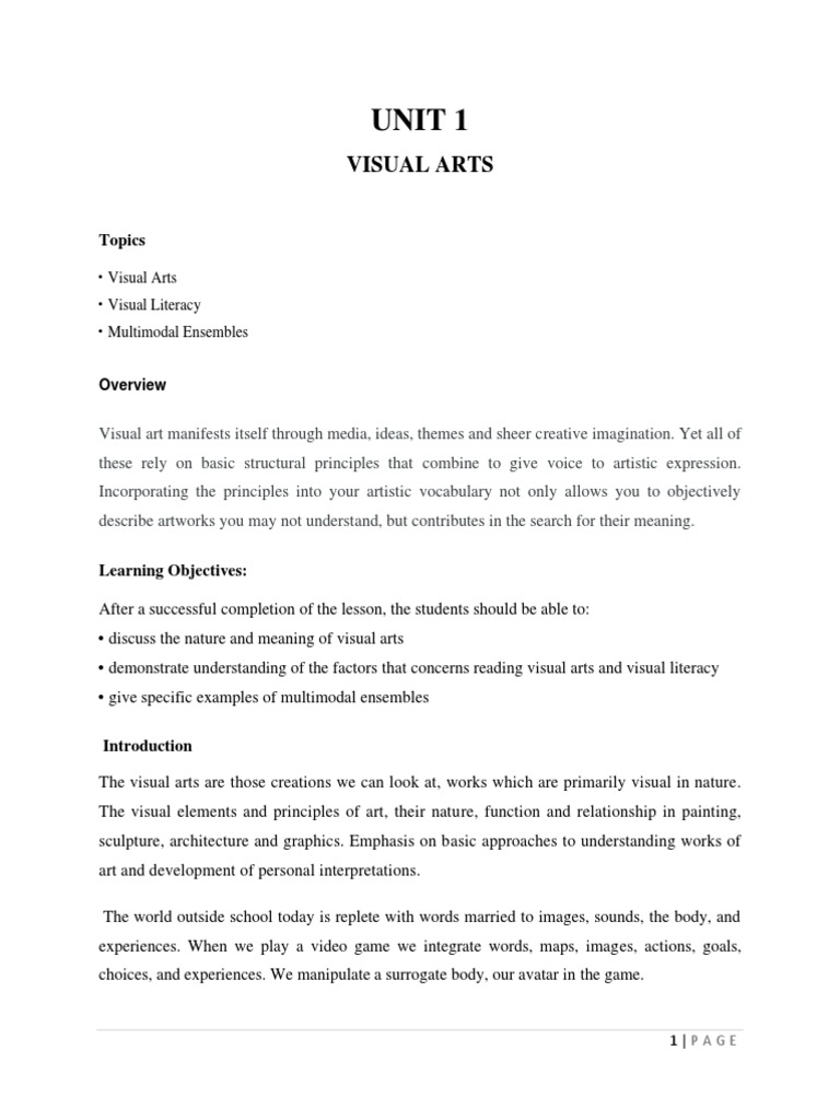 Reading Visual Arts PDF | PDF | Visual Perception | Narrative