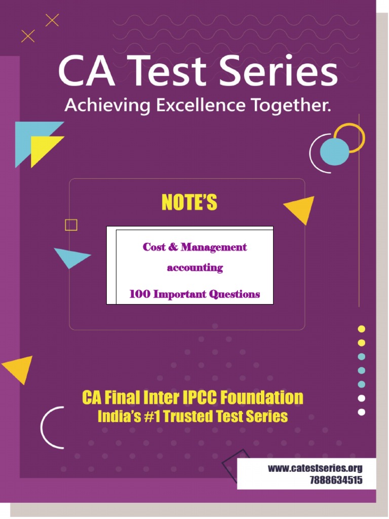 Cma 100 Important Questions 1642764784 PDF | PDF