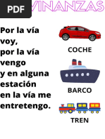 Adivinanzas de Medios de Transporte | PDF | Transporte