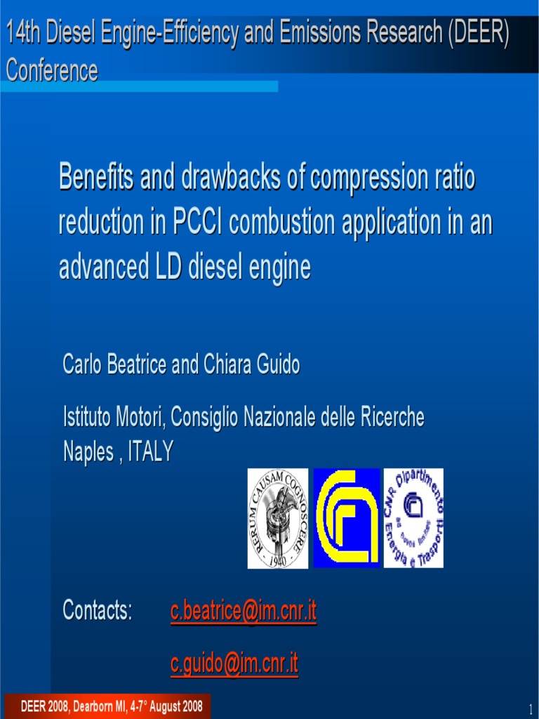 Diesel Engine Compression Ratio Study | PDF