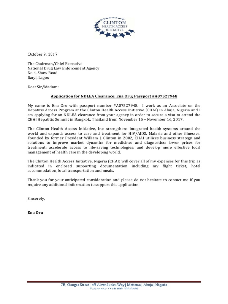 Application Letter NDLEA Self PDF | PDF Application Letter NDLEA Self PDF | PDF