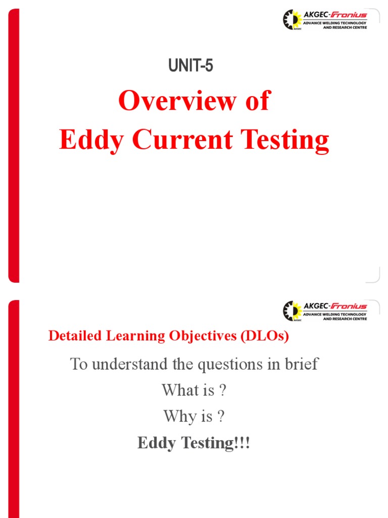 Eddy Current Testing Overview and Applications | PDF | Thermography ...