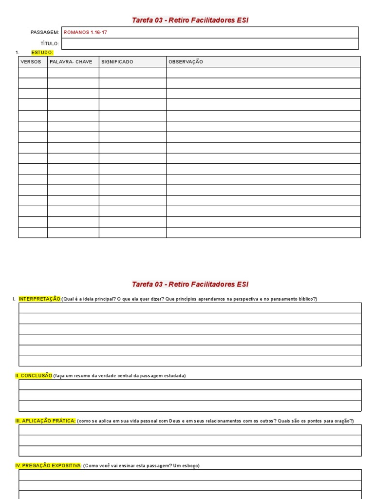 Modelo Tarefa 03 - Retiro ESI PDF | PDF