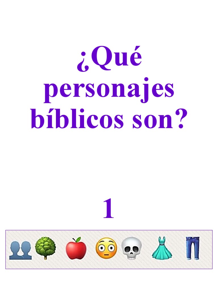 Qué Personajes Bíblicos Son | PDF