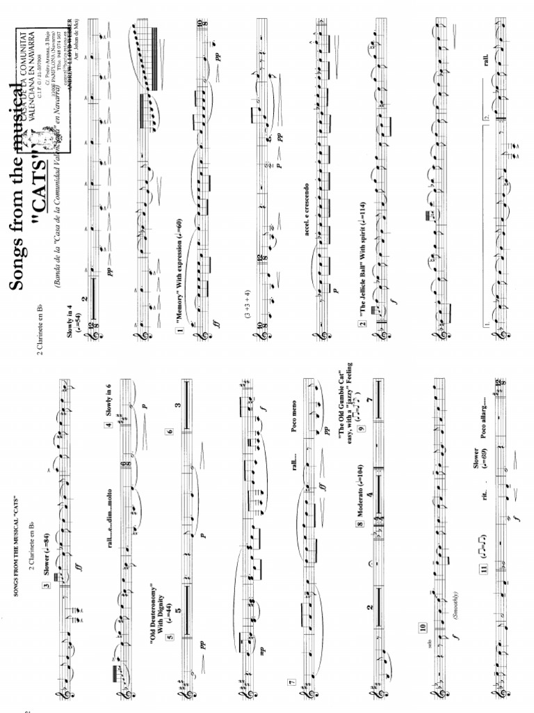 Cats - Clarinet 2 | PDF