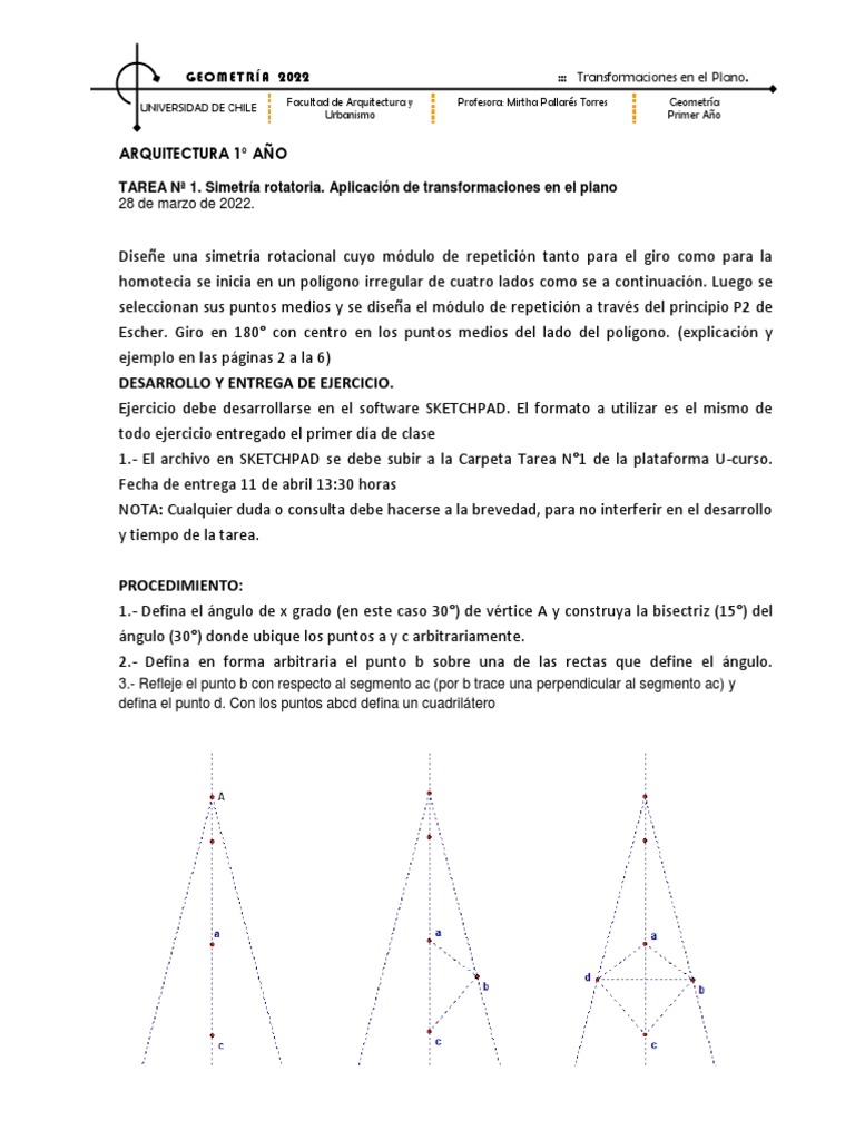 Tarea 1 Simetría Rotacional | PDF | Geometría | Geometría del plano ...