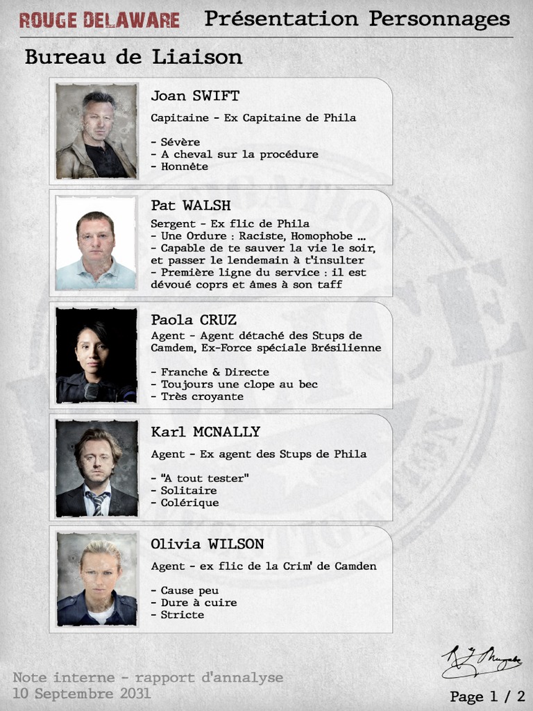 Présentation Personnages | PDF