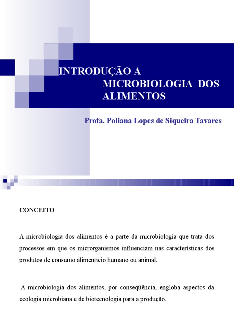 Introdução A Microbiologia Dos Alimentos | PDF | Microrganismo | Carne