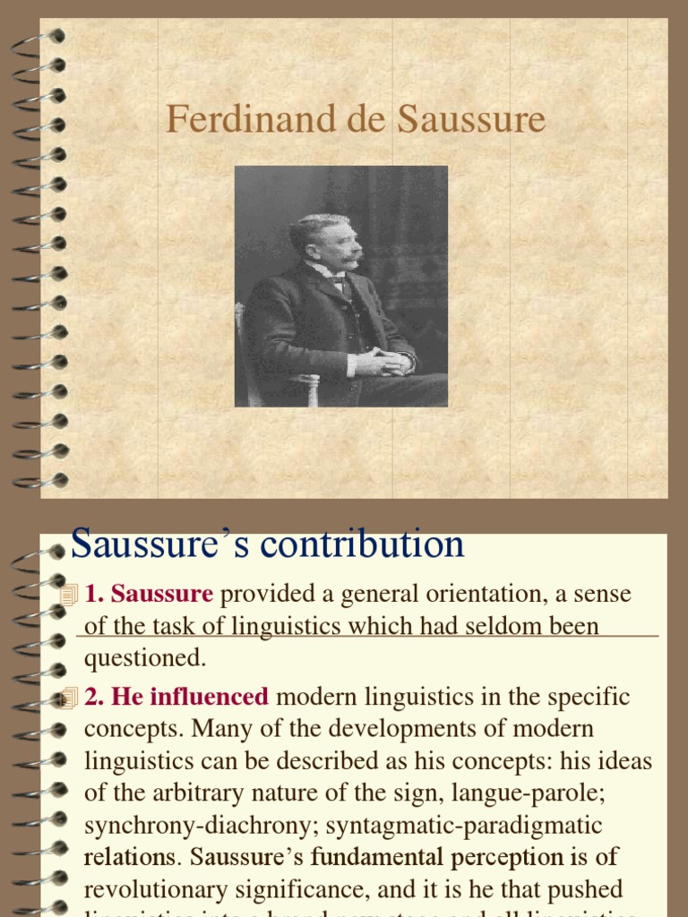 Theories Saussure | PDF | Cognitive Science | Linguistics