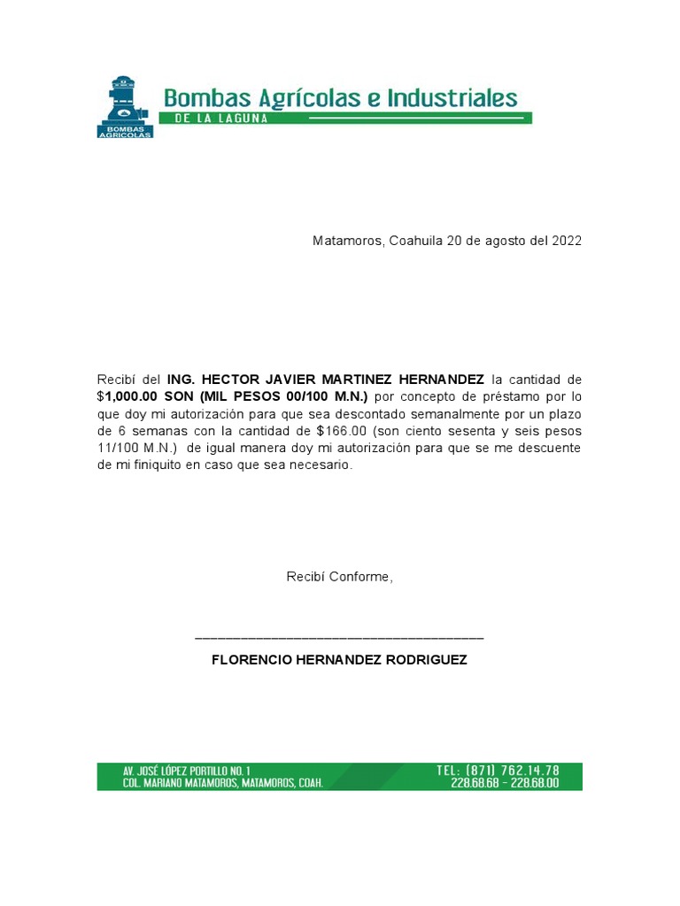 Formato de Prestamos | PDF