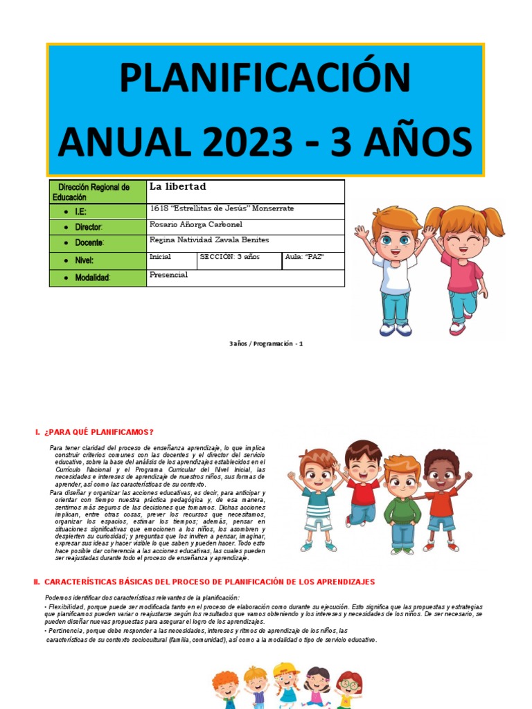 _PLANIFICACIÓN ANUAL_DE_PROYECTOS-3 AÑOS.doc | PDF | Aprendizaje | Las emociones