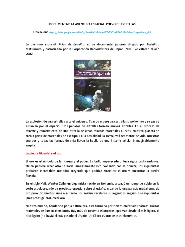 La Aventura Espacial, Polvo de Estrellas, MATSUMOTO PDF | PDF | Estrellas | Dom