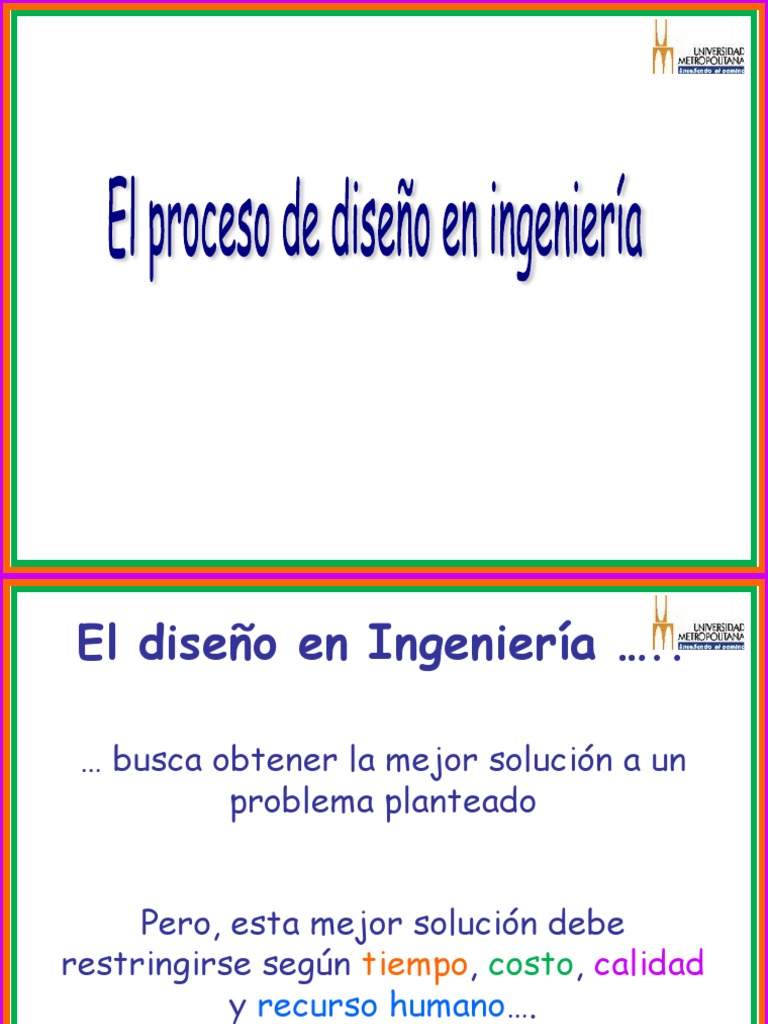 _El Proceso de Diseño en Ingeniería.ppt | PDF