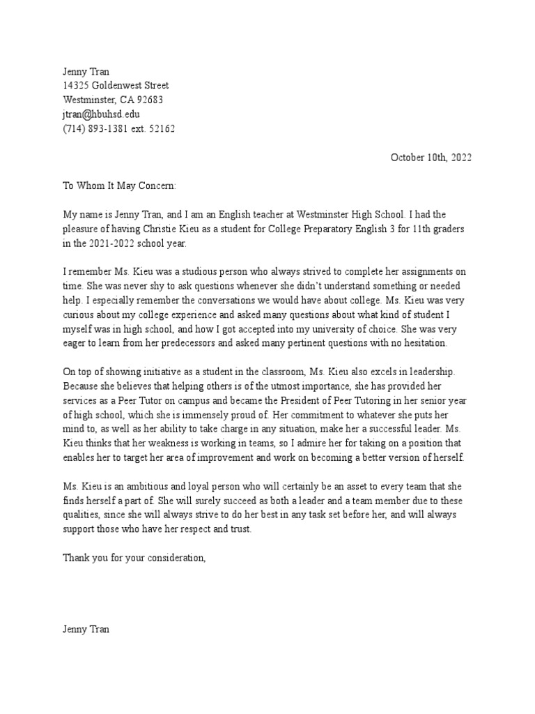 ms tran letter of rec | PDF