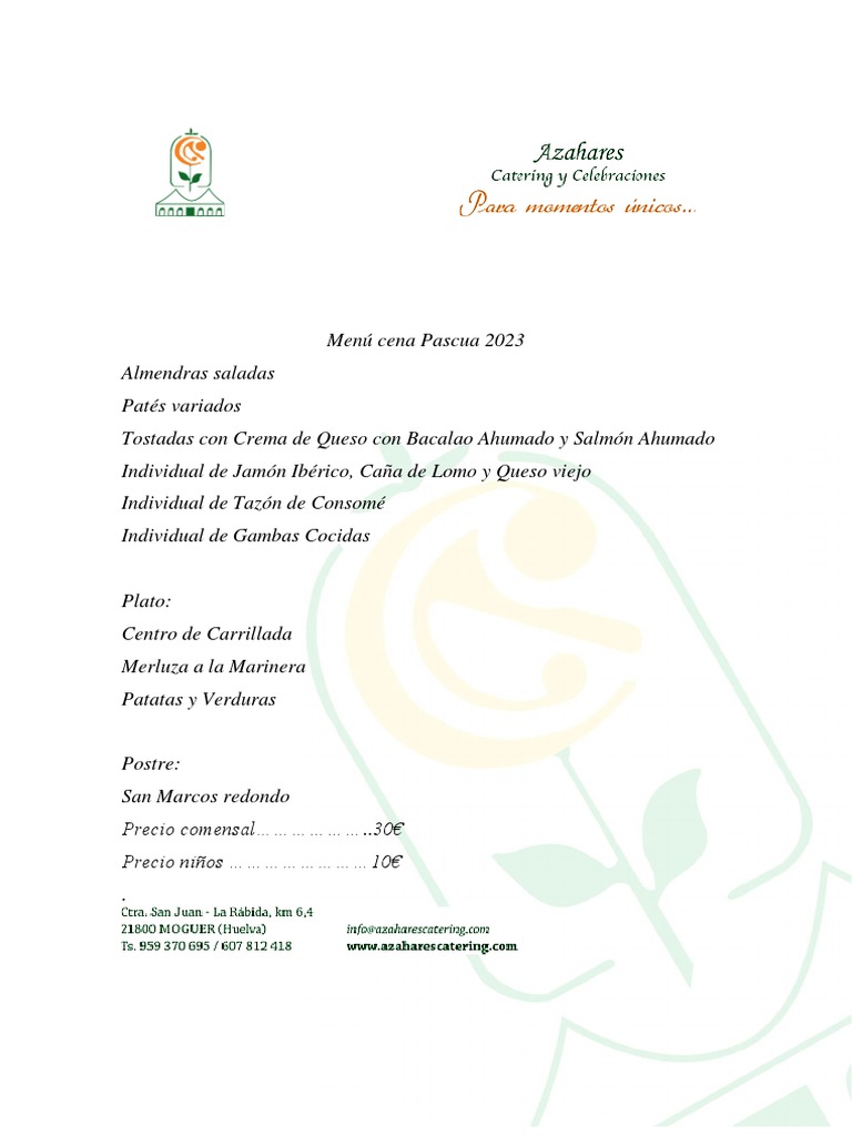 Menú Pascua.pdf | PDF