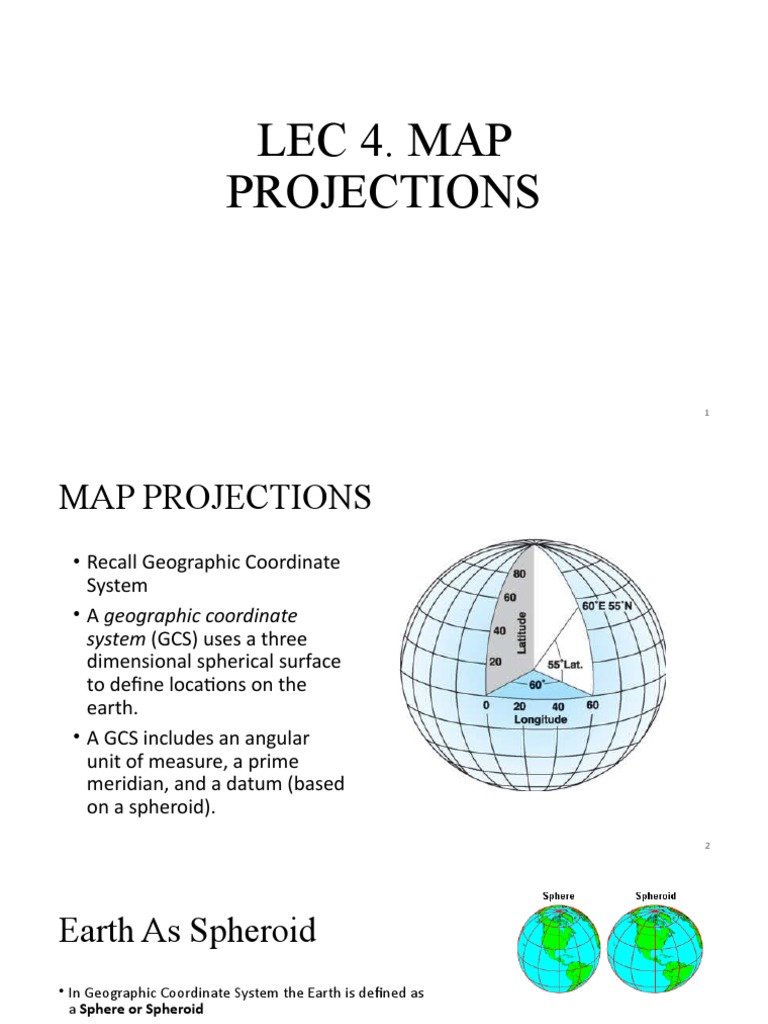 Lec 4 - Map Projections | PDF