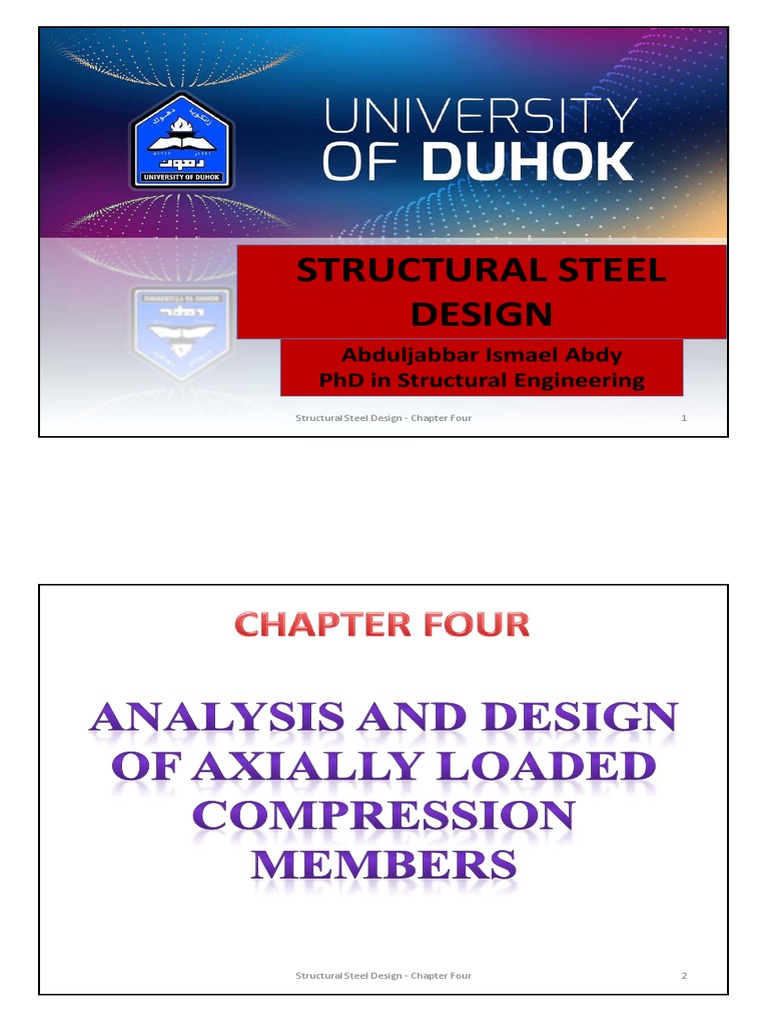 Structural Steel Design-Chapter 4 | PDF | Buckling | Column
