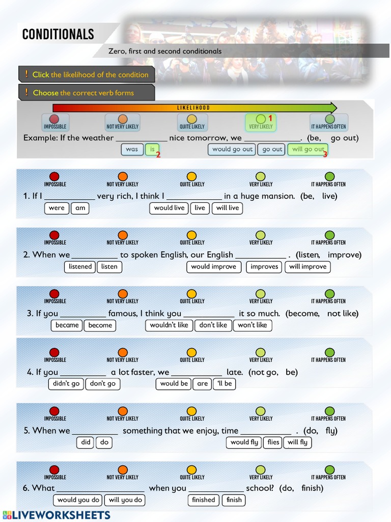CONDITIONALS ZERO, FIRST AND SECOND - Liveworksheets ID 448119 ...