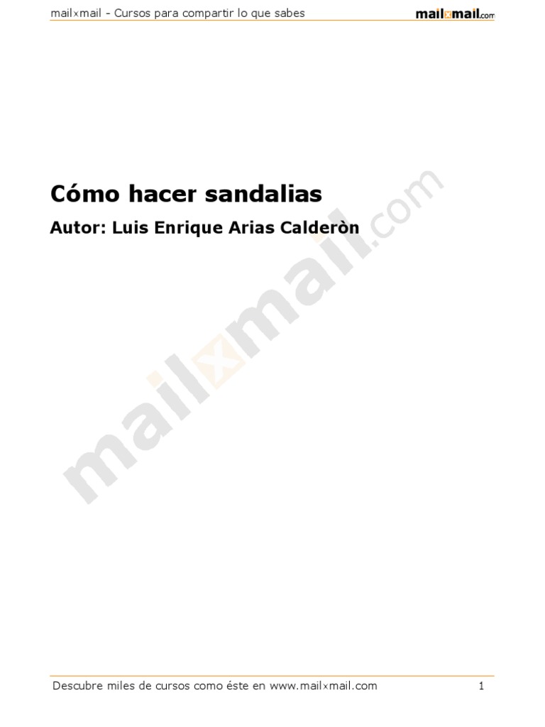 Como Hacer Sandalias 10640 | PDF | Calzado | Herramientas