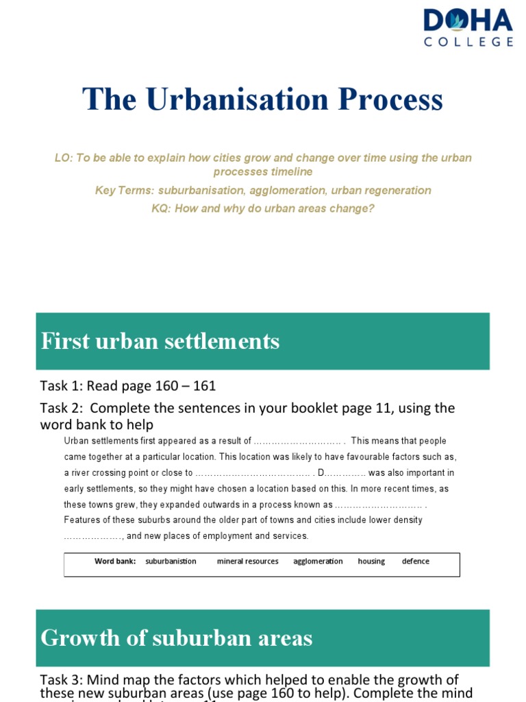 Understanding Urbanisation Processes | PDF | Suburb | Urbanization