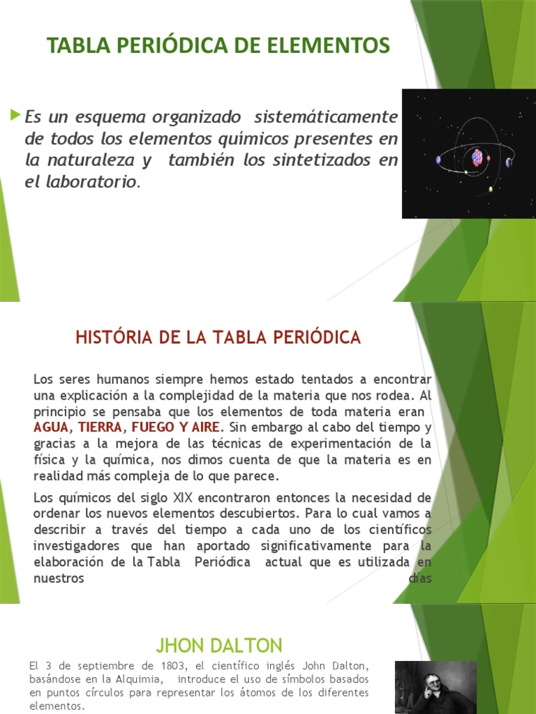 Historia de La Tabla Periodica | PDF | Tabla periódica | Química