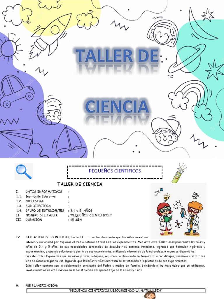 Taller de Ciencia PDF | PDF | Experimentar | Blanqueador